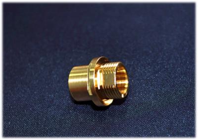 China Flash Gold Plated Non Standard CNC Brass Turned Parts For Telecommunication for sale