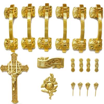 China PP Material Coffin Furniture Casket Cross and handle set  HS9001 for sale