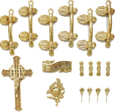 China Coffin lid screw and Casket Cross , handle set with PP Material HS9004 for sale