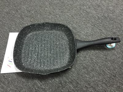 China Forged aluminum grill pan/ inner non-stick marble coating/ black coating / kitchenware/cookware set for sale