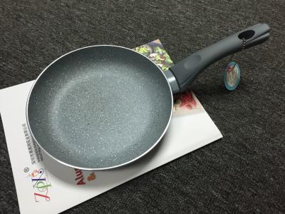 China Stamping Aluminum Fry Pan/non-stick marble coating-grey color/stone touch coating for sale