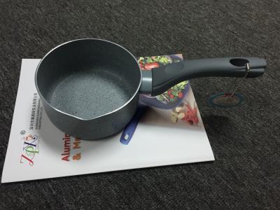 China Stamping Aluminum Sauce pan / non-stick marble coating-grey color/Heat resistant painting for sale