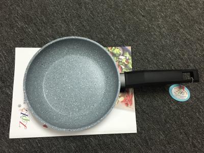 China Non-stick marble coating fry pan /made of forged aluminum/outer heat resistant painting for sale