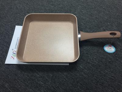 China Forged aluminum non-stick marble coating grill pan /  heat resistant painting for sale