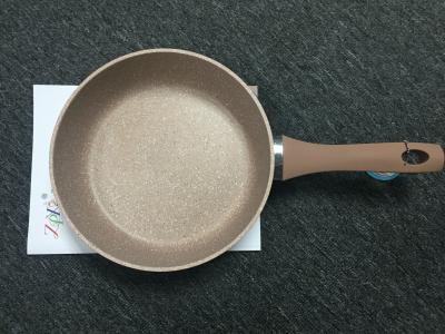 China Forged aluminum non-stick marble coating deep fry pan with lid /  heat resistant painting for sale