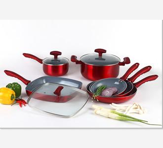 China Aluminum pan , kitchenware Ceramic coating // Heat resistant painting / Bottom spiral for sale
