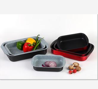 China Aluminum square pan  for BBQ pan or roaster non-stick coating/outer heat resistant painting for sale