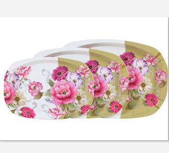 China Melamine tray with many different designs --Three sizes--Large,medium,small for sale