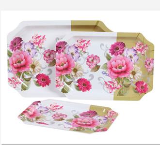 China Brilliant deisgns of Melamine tray ,melamine tableware,melamine wares of three sizes for sale