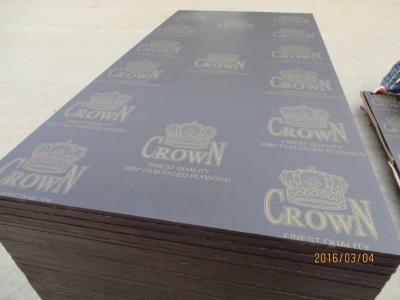China CROWN BRAND,BROWN FILM FACED PLYWOOD,18MM FILM faced plywood, marine plywood, shuttering plywood.concrete formwork, for sale