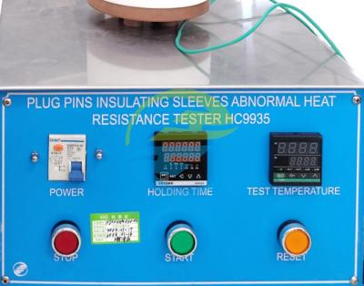 China Probador de enchufe conforme a la norma IEC60884 con botón de latón de 20 mm de funcionamiento y distancia de 7 ± 0,5 mm para la prueba de la funda aislante en venta