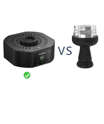 Cina Ciotola nera elettrica di Shisha Hookah con LED regolabile alla temperatura e design unico in vendita
