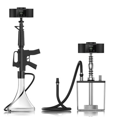 Cina Ciotola nera elettrica di Shisha Hookah con LED regolabile alla temperatura e design unico in vendita