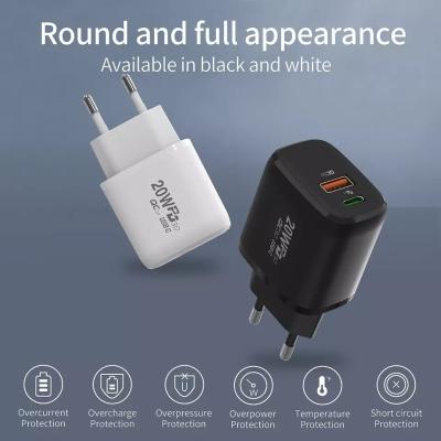 China 20W snel opladen Power Socket A C Travel Charger voor mobiele telefoons / laptops / projectoren Te koop