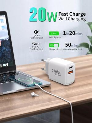 中国 スマートウォッチと複数の電話のための20WPD高速充電アダプタ A C電源ソケット ホーム 販売のため