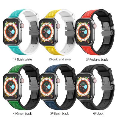 China 10 Kleurenopties Vlinder Buckle Horloge Riemen voor i Watch Series Ultra 8 7 6 5 4 Se Te koop