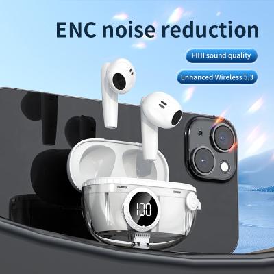 Cina TWS 5.3 auricolari wireless cuffie in orecchio con basso forte Cancellazione del rumore Smart Touch in vendita