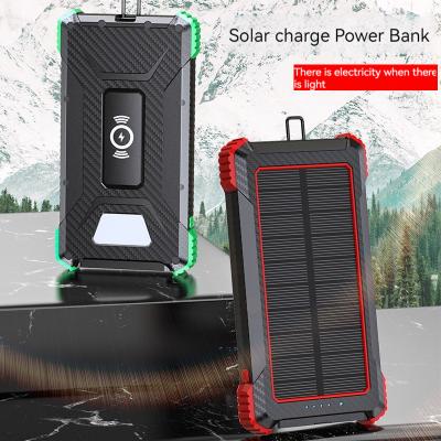 Cina Uscita wireless 5W Solar Power Bank 2.1A Uscita 10000mAh per iPhone 15 Ricarica all'aperto in vendita