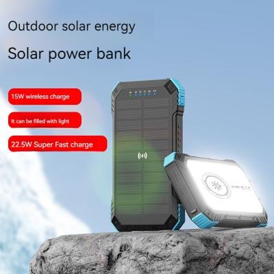 China Banco de energia exterior para iPhone 15 15W Saída sem fio 22,5W Carregamento solar e saída 3A à venda