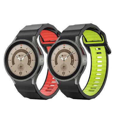 Cina Banda d'orologio in silicone a doppio colore personalizzata per Samsung Galaxy Watch 5 Pro in vendita
