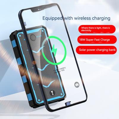 Cina 22.5W di uscita caricabatterie solare mobile 20000mAh Wireless Charging Power Bank per smartphone in vendita