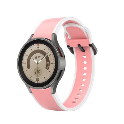 Cina Samsung Galaxy Watch 5 40mm 44mm Strappo di silicone con doppia faccia Design Band Larghezza 20mm in vendita
