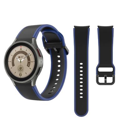 Cina Samsung Galaxy Watch 5 40mm 44mm Strappo di silicone con doppia faccia Design Band Larghezza 20mm in vendita