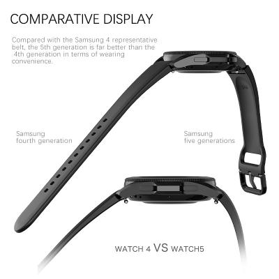 Cina Samsung Galaxy Watch 5 40mm 44mm Strappo di silicone con doppia faccia Design Band Larghezza 20mm in vendita