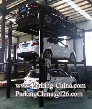 China Steel 4-Post Parking Lifts Offer Optimal Car Storage Solutions for Garages and Dealerships for sale
