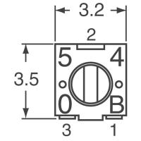 China 3313J-1-203E SMD Ferrite Bead Multilayer Ceramic Capacitor 5A 220° Adjustment Angle for sale