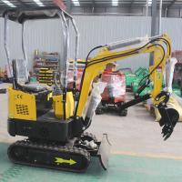 China Yellow Customised Mini Excavator Mini Crawler Tracked Digger With Attachment for sale