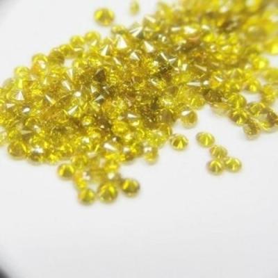 China Yellow Color Round Brilliant Loose Moissanite for sale