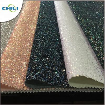 Cina Prodotto nero appoggiante intessuto impermeabile di scintillio di scintillio del tessuto di cuoio robusto del Faux in vendita
