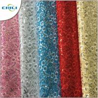 China Sequins Glitter Wall Fabric , Glitter Pattern Wallpaper Textured Moisture Proof for sale
