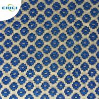 China Stripe pattern mesh glitter fabric shoe leather for sale