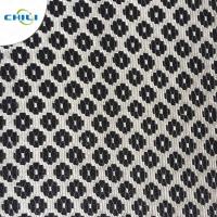 China Stripe pattern mesh glitter fabric shoe leather for sale