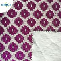 China Stripe pattern mesh glitter fabric shoe leather for sale