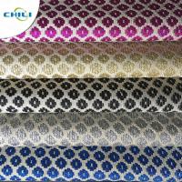 China Stripe pattern mesh glitter fabric shoe leather for sale