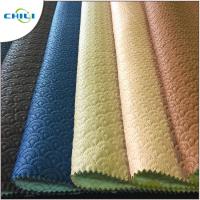China Colored Python Quilted Leather Fabric Fancy Glossy Patterned Striped for sale