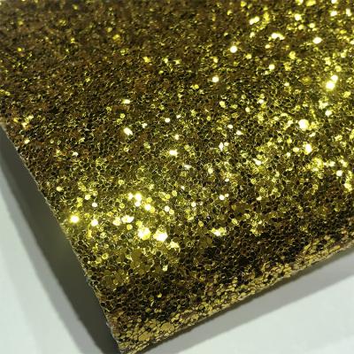 China Kunstleder Vuurvaste 50m/Roll Chunky Glitter Fabric Te koop