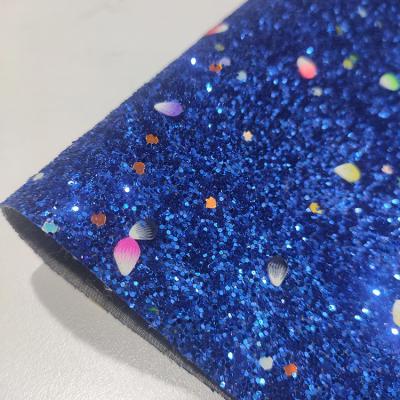 中国 0.7mmの摩耗の抵抗力がある3Dがっしりしたきらめきの革生地 販売のため