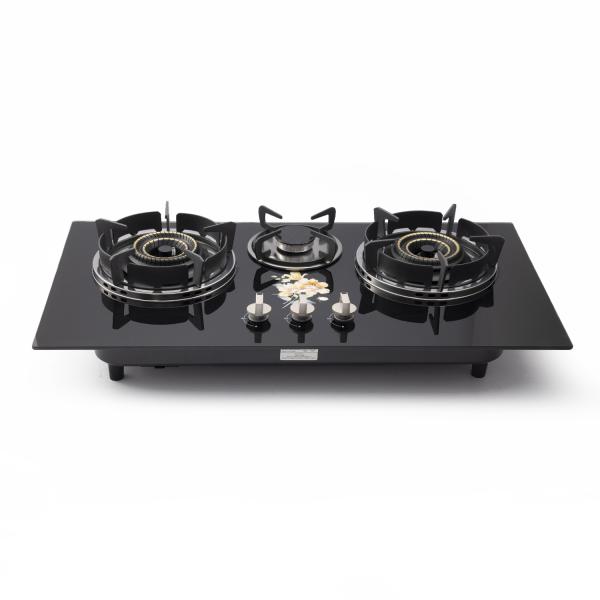 Quality New Design Tempered Glass Built in Gas Hob OEM ODM 2 Or 3 Burners Kitchen Factory for sale