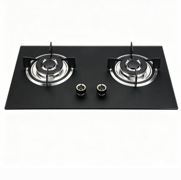 Quality Built in 2 Shabaf Burners Cooker Glass 60CM Gas Hob Kitchen OEM ODM Manufacturer for sale