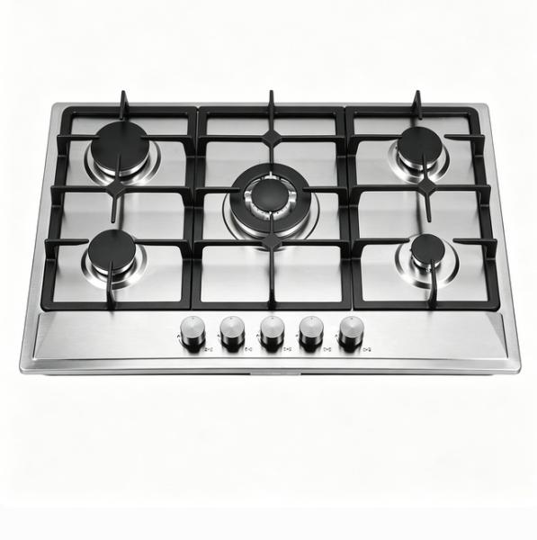 Quality 5 Burner Built in Gas Stove With Automatic Ignition Battery Power ODM OEM Factory for sale