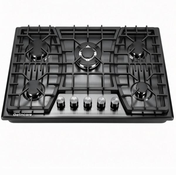 Quality Built in 60cm 5 burner Gas Stove Tempered Glass Gas Stove ODM/OEM Manufacturer for sale