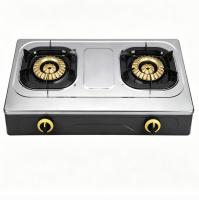 Quality SS double Burners Table Top Gas Stove Stainless Steel Indoor ODM OEM Manufacture for sale