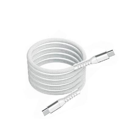 China White Braided USB C to USB C Fast Charging Cable PD 100W Data Cord for sale