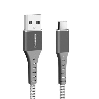China Focuses USB A To Type C Braided Fast Charging Cable Durable Nylon Cord For Iphone 15 Samsung Galaxy Android Devices for sale
