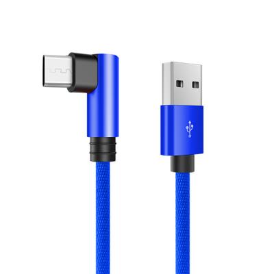China 3A Micro USB Data Transfer Cable 90 Degree 3ft Micro USB Cable for sale