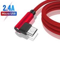 China 3A Micro USB Data Transfer Cable 90 Degree 3ft Micro USB Cable for sale